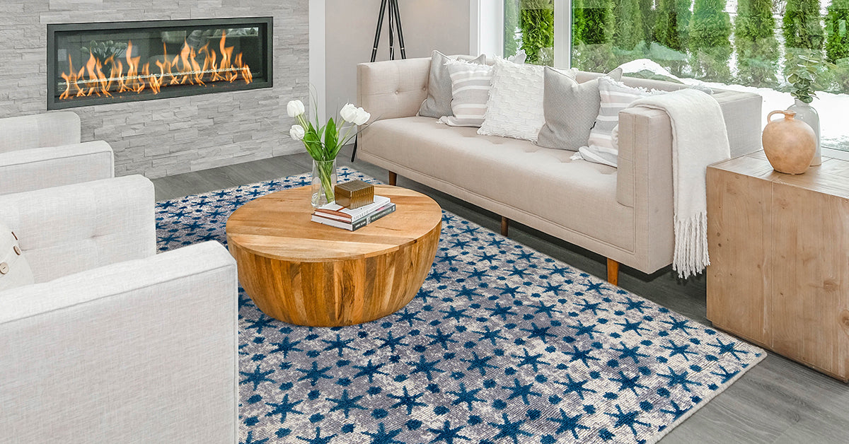 Dark Navy Blue Rug | Matliving USA