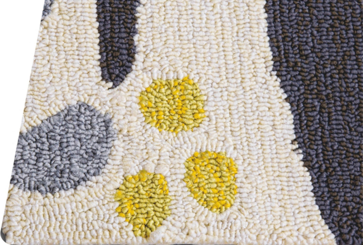 Hand Tufted Solana Bloom Grey/Turquoise Area Rug Carpet