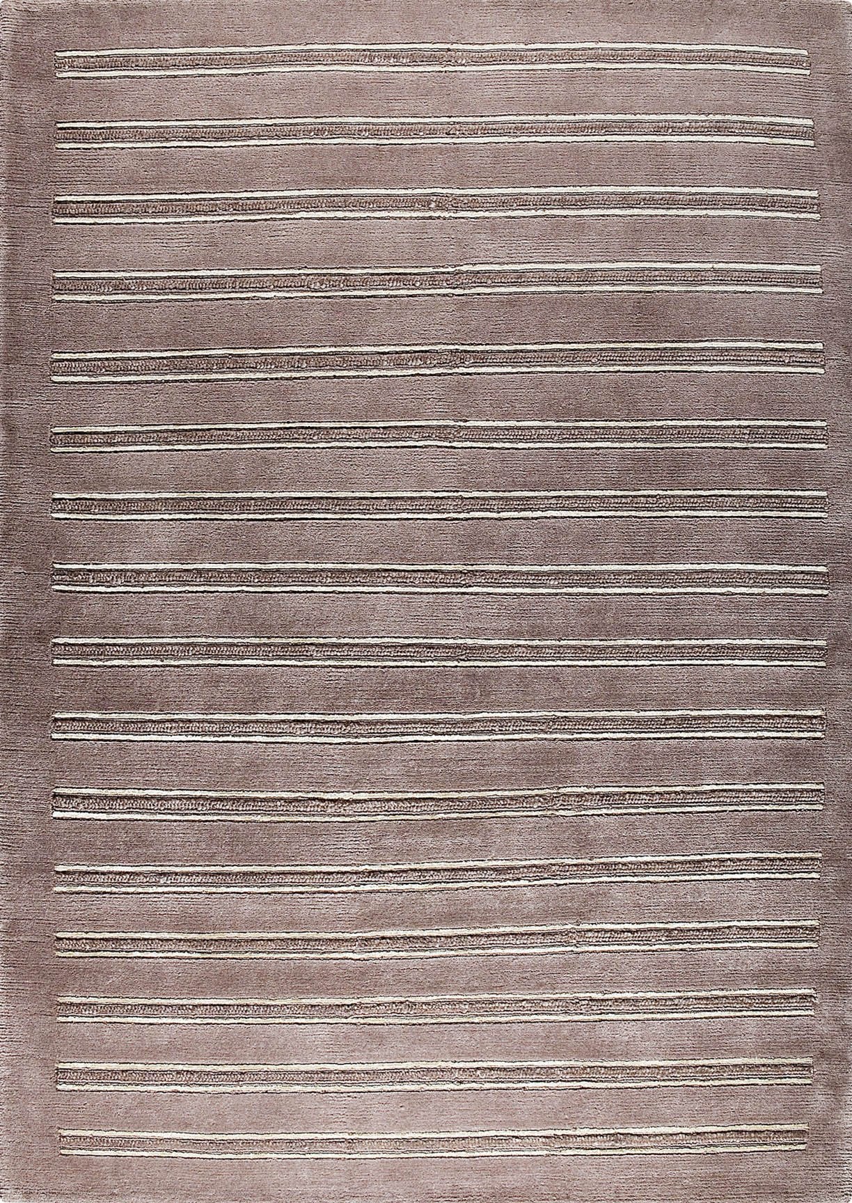 Hand Knotted Striated Pico Chicago Grey Area Rug Carpet