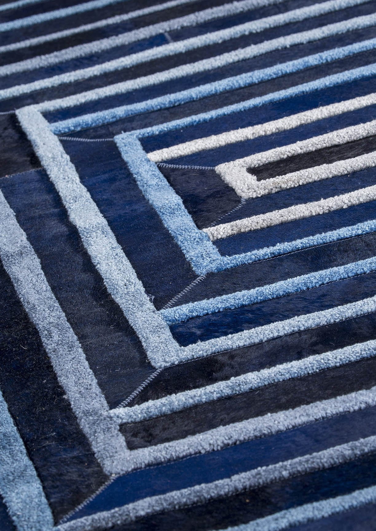 Luxury Hand Tufted Rio Cobalt/Indigo Area Rug Carpet - Matliving USA