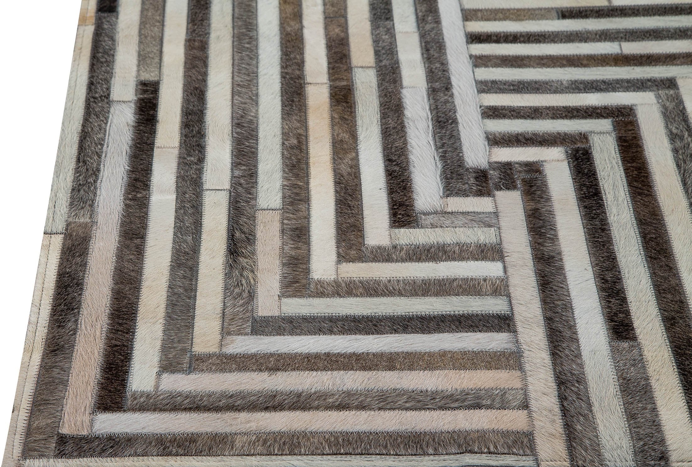 Draco Modern Grey / White Area Rug Carpet - Mat Living USA