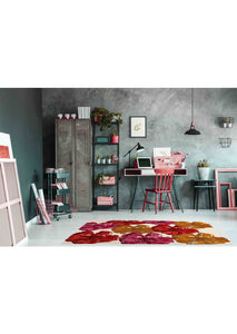 Hand-Tufted Stylized Floral Spring Red/Rust Area Rug Carpet