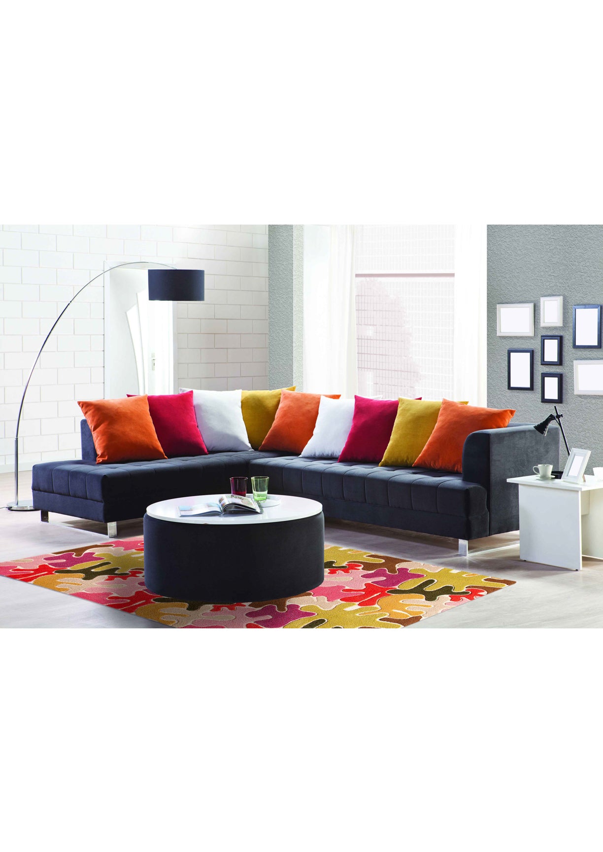 Hand-Tufted Puzzle Nova Jigsaw Pink/Multi Area Rug Carpet