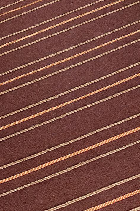 Hand Woven Striped Savannah Brown Area Rug Carpet Sale