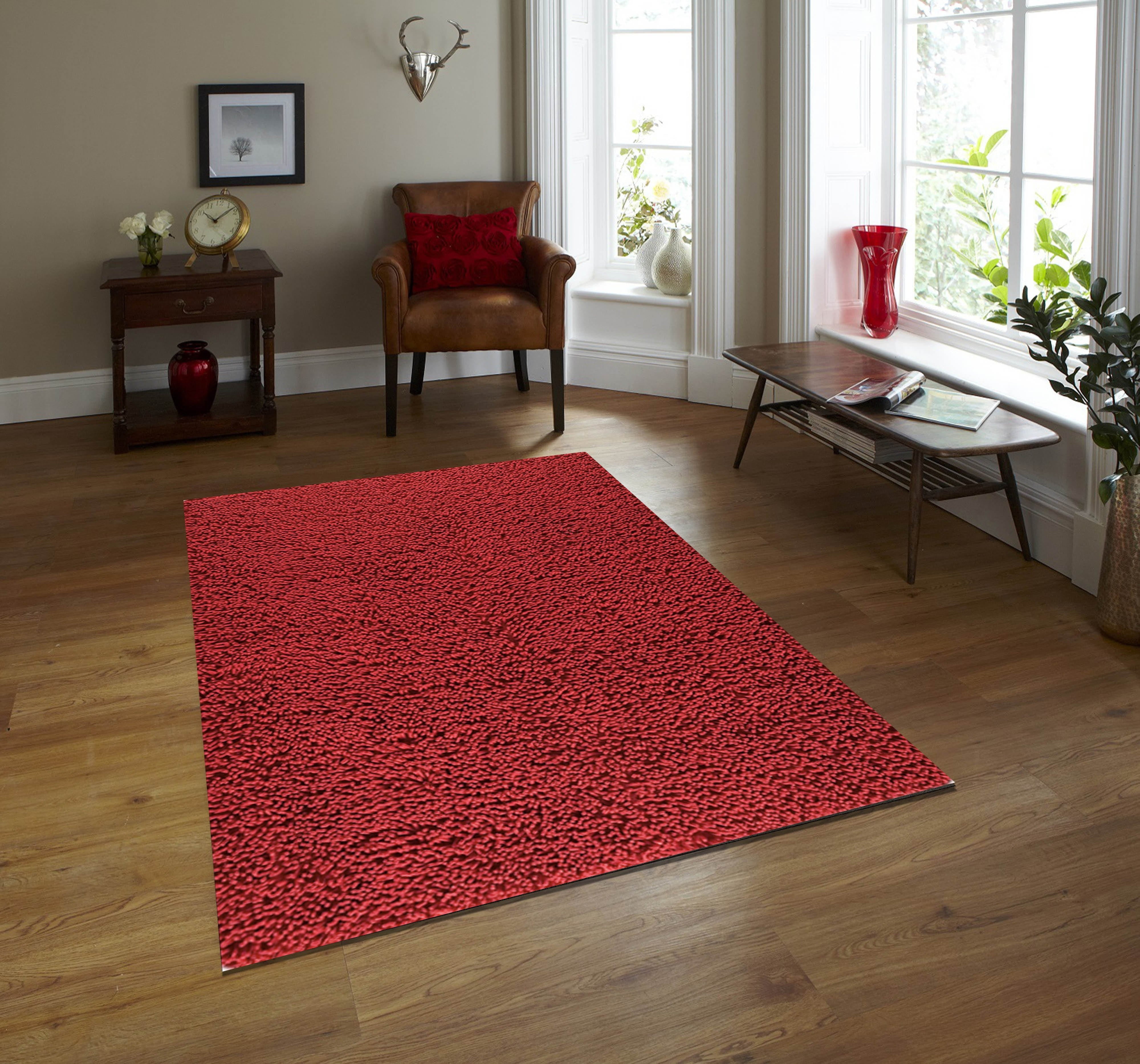 Hand Woven Textured Square Red Area Rug Carpet Sale - Matliving USA