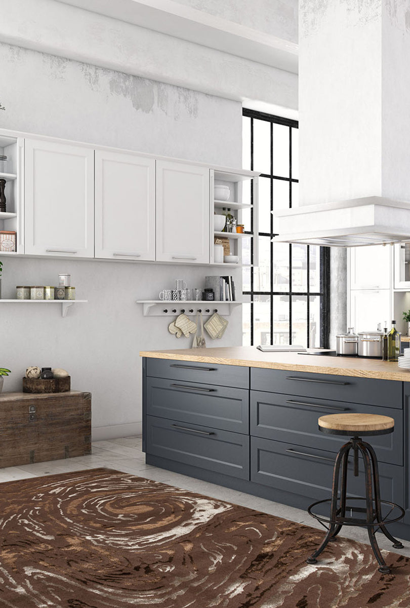 Big Ben Swirl Area Rug Brown, USA – MAT Living